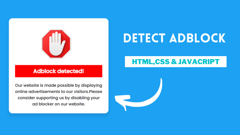 AdBlock Detector with HTML, CSS and JavaScript | Code Info