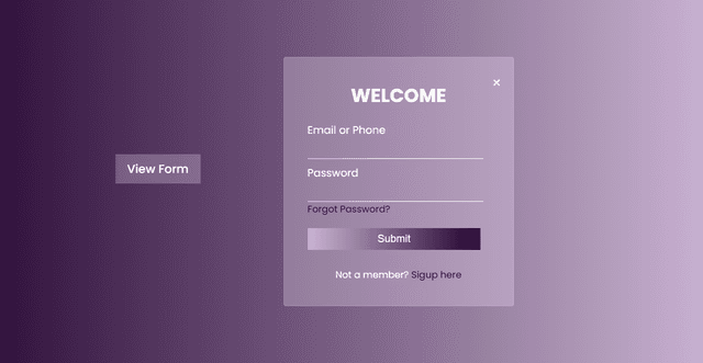 PopUp Login Form with HTML and CSS | Code Info