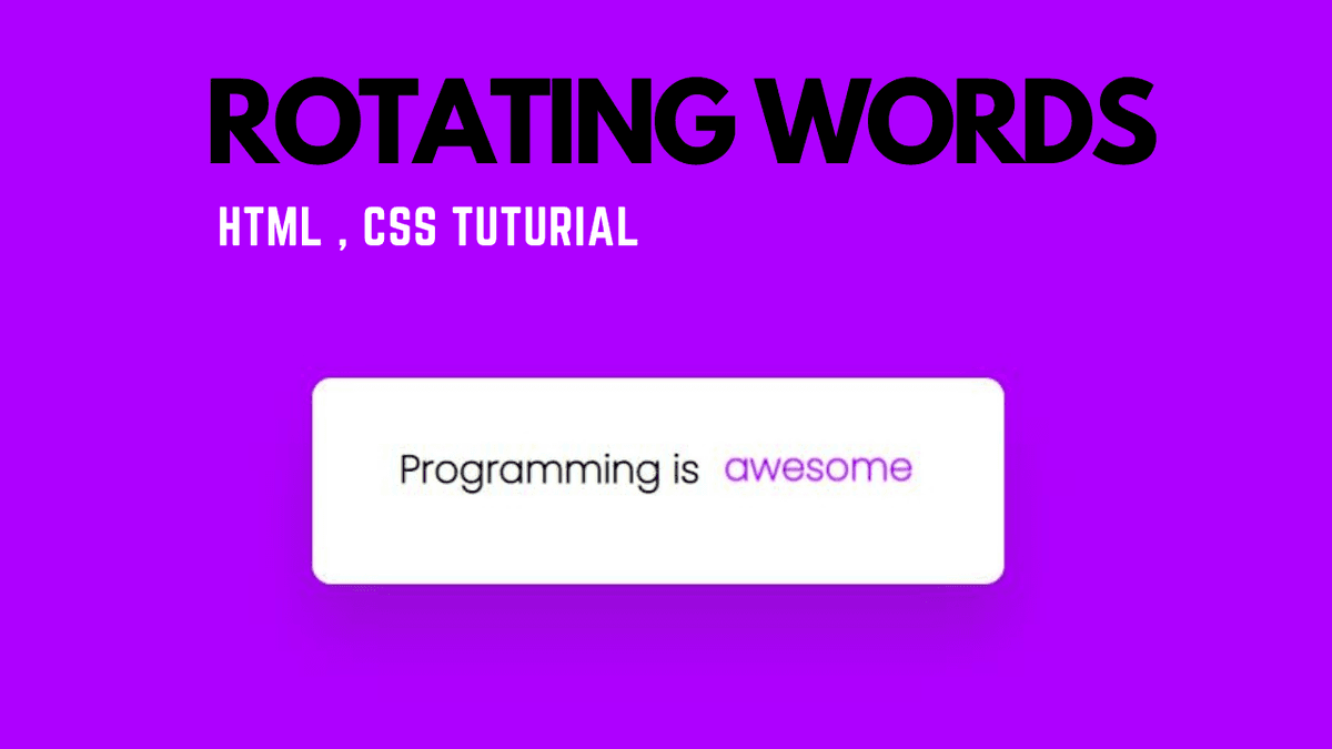 Rotating Words with HTML and CSS | Code Info