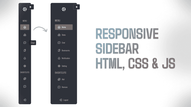 Make a Responsive Sidebar with HTML CSS and JavaScript | Code Info