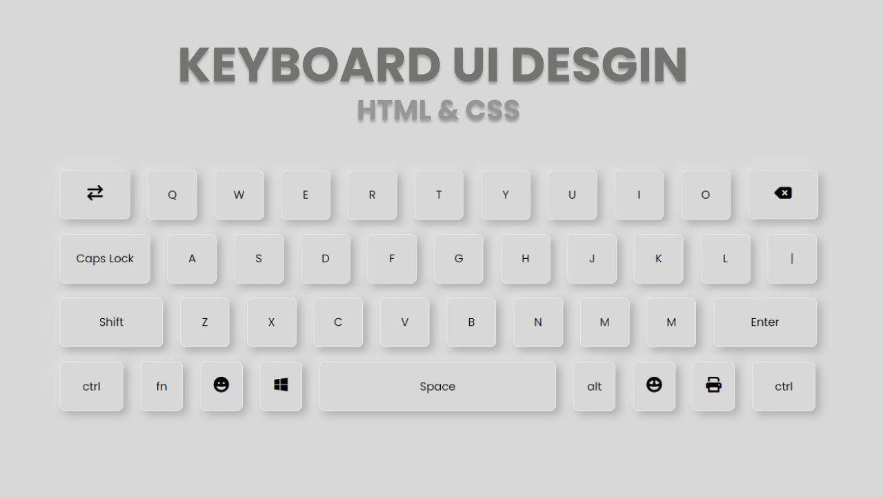 Create Keyboard UI Design with HTML and CSS | Code Info