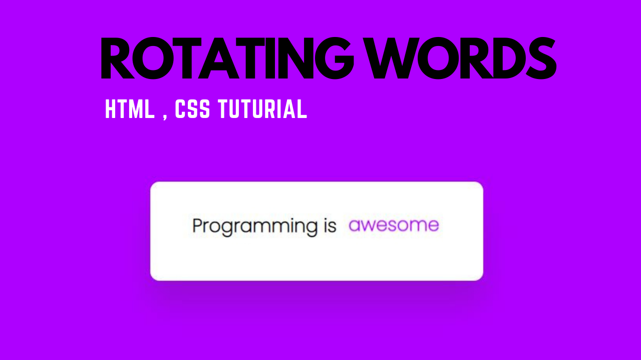 Rotating Words with HTML and CSS | Code Info