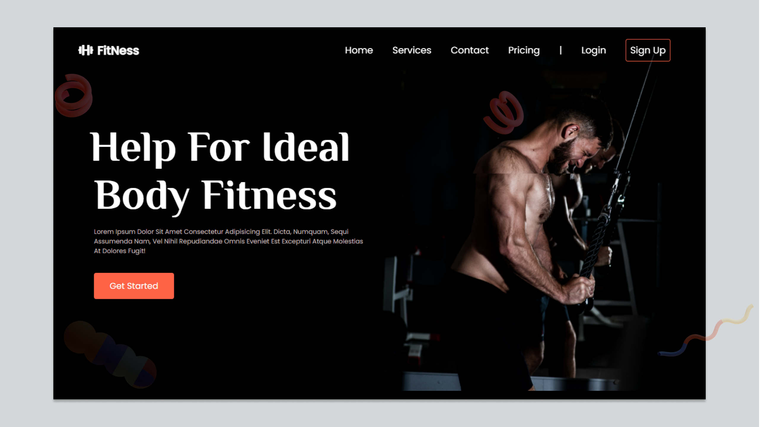 Create Gym Web page with HTML and CSS | Code Info