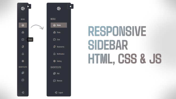 Make A Responsive Sidebar With Html Css And Javascript Code Info 4292