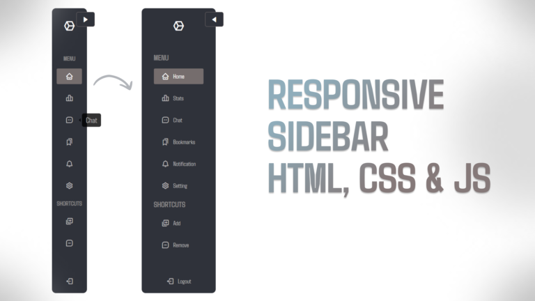 Make a Responsive Sidebar with HTML CSS and JavaScript - Code Info